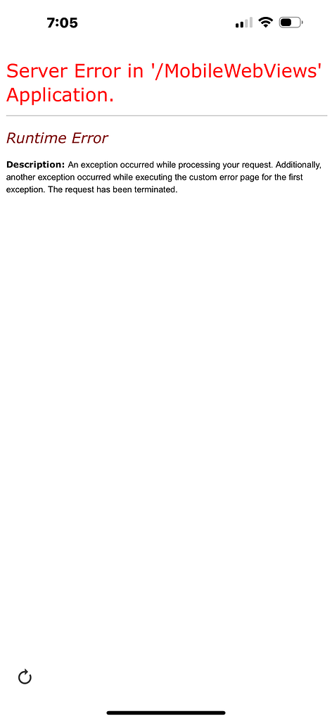 Error Message in app - Support - Surety Support Forum