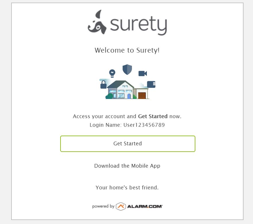 How To Create an Alarm.com Login - How To - Surety Support Forum
